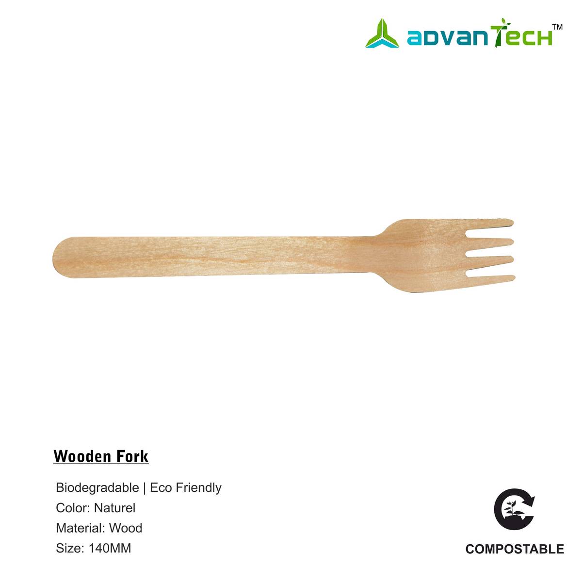 140MM Wooden Fork